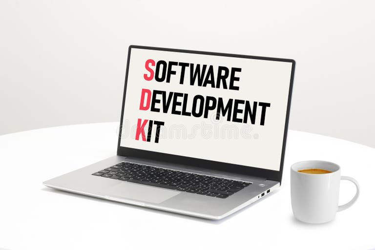 Software Development Kit SDK is Shown Using the Text on the Laptop ...