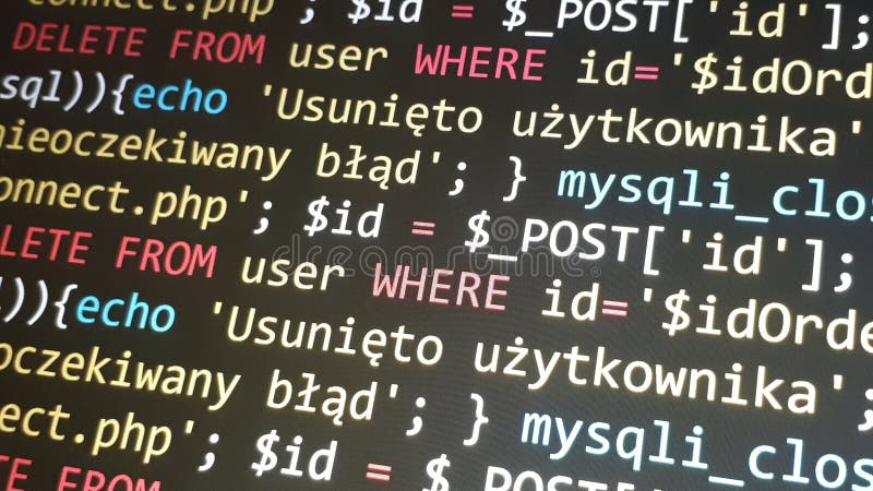 Software Development Monitor Screen Background Developer Display With Source Code Editorial