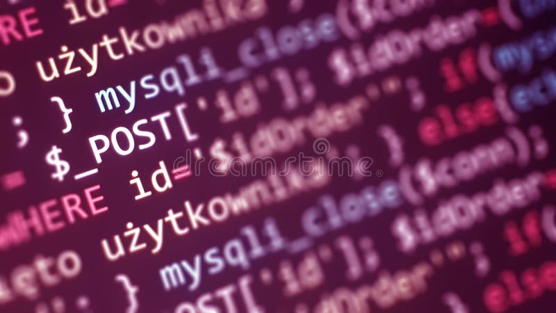 Software Development Monitor Screen Background. Developer Display with Source Code Editorial ...
