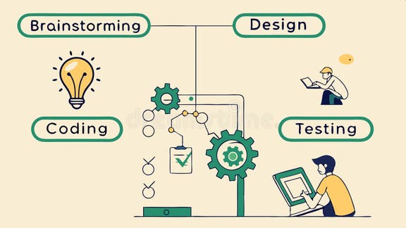 Software Development Process Diagram, Coding and Project Management ...