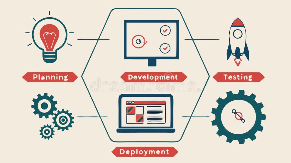 Software Development Process Infographic Planning Design and ...