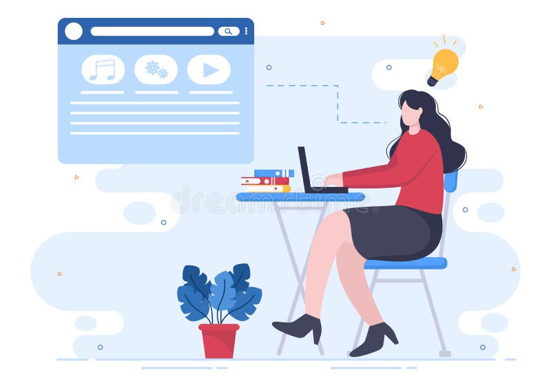 Software Development And Programming Code On Computer Vector Illustration For Technology