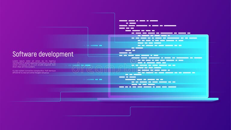 Software Development, Programming, Coding Vector Concept. Stock Vector - Illustration of ...