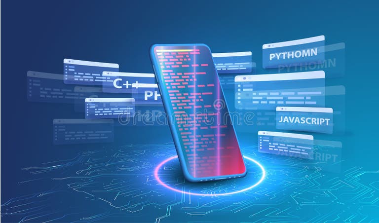 Software Development, Programming, Coding Vector Concept. Technology Concept. Programming Web ...