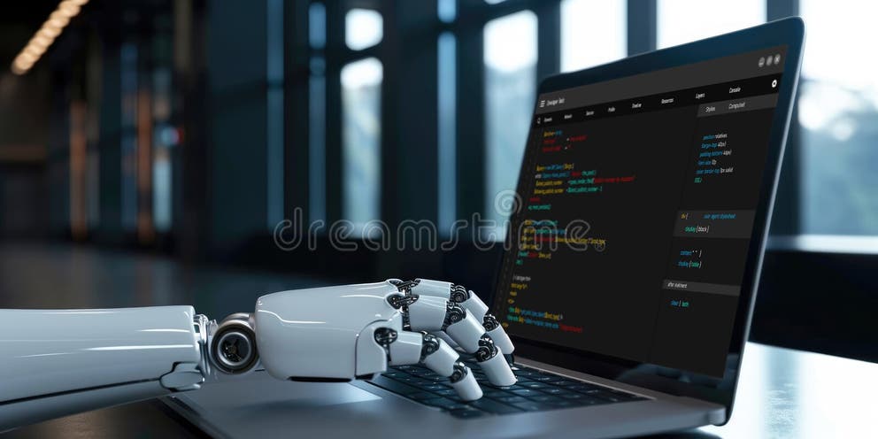 Software Development Programming on Computer Screen for Brisk ...