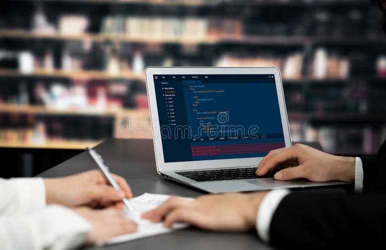 Software Development Programming on Computer Screen for Brisk Application Stock Image - Image of ...