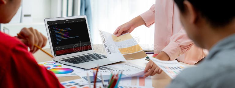 Software Development Programming on Computer Screen for Brisk ...