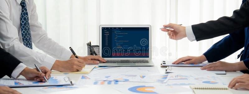 Software Development Programming on Computer Screen for Brisk Application Stock Photo - Image of ...