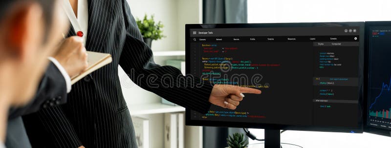 Software Development Programming on Computer Screen for Brisk Application Stock Image - Image of ...