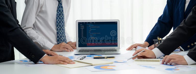 Software Development Programming on Computer Screen for Brisk ...