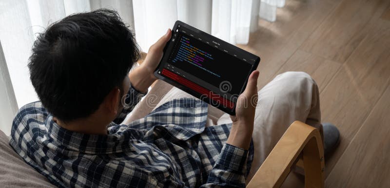 Software Development Programming On Computer Screen For Modish Application Stock Image Image