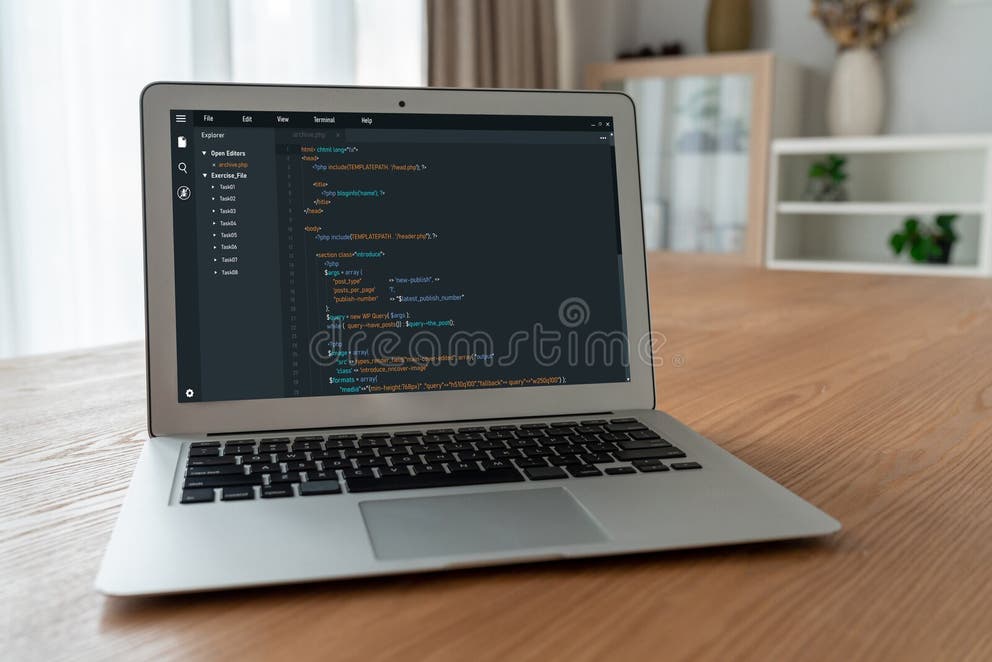 Software Development Programming on Computer Screen for Modish ...