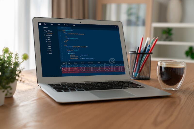 Software Development Programming on Computer Screen for Modish ...
