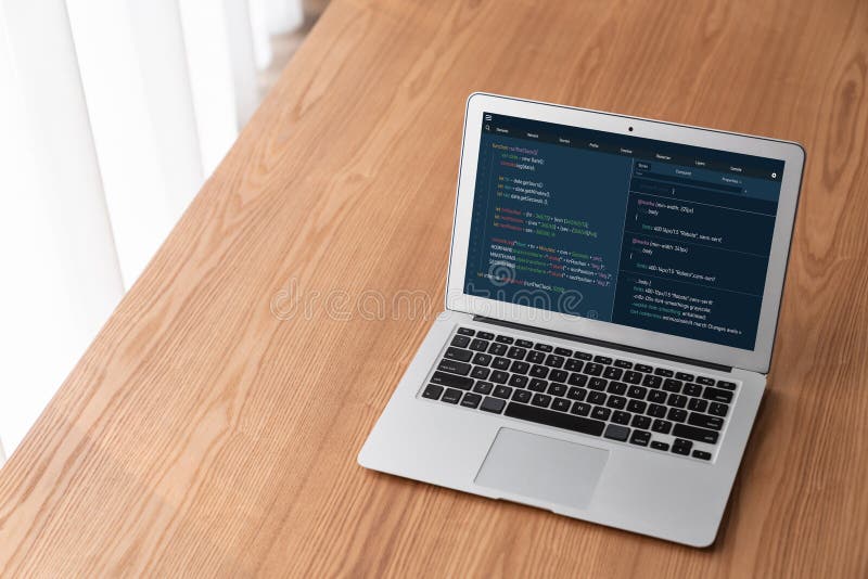 Software Development Programming on Computer Screen for Modish Application Stock Photo - Image ...