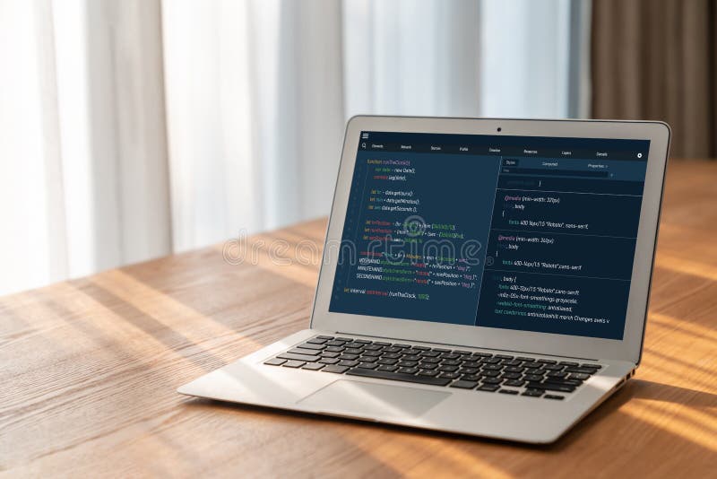 Software Development Programming on Computer Screen for Modish Application Stock Image - Image ...