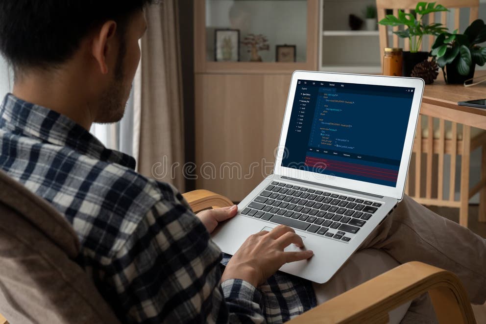 Software Development Programming on Computer Screen for Modish Application Stock Image - Image ...
