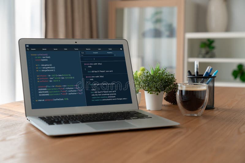 Software Development Programming on Computer Screen for Modish ...