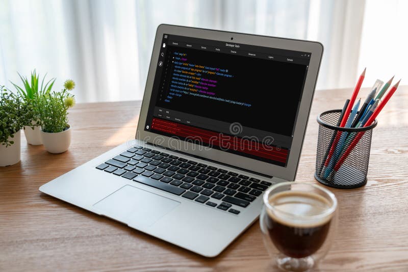 Software Development Programming on Computer Screen for Modish ...
