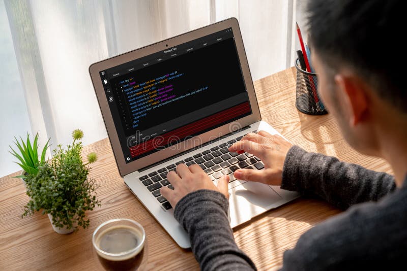 Software Development Programming on Computer Screen for Modish Application Stock Photo - Image ...