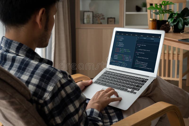 Software Development Programming on Computer Screen for Modish Application Stock Image - Image ...
