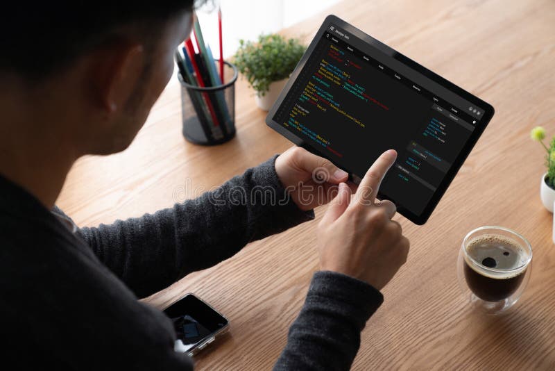 Software Development Programming on Computer Screen for Modish Application Stock Photo - Image ...