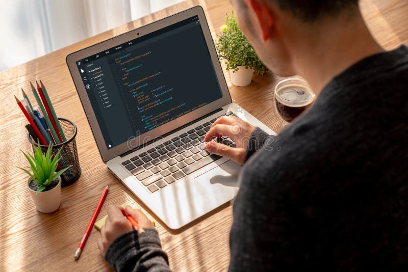 Software Development Programming on Computer Screen for Modish ...