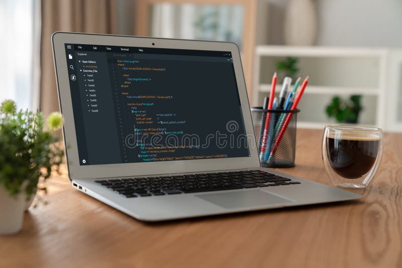 Software Development Programming on Computer Screen for Modish ...