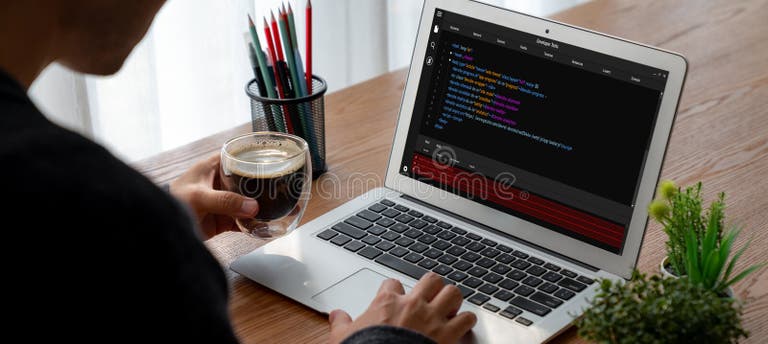 Software Development Programming on Computer Screen for Modish ...