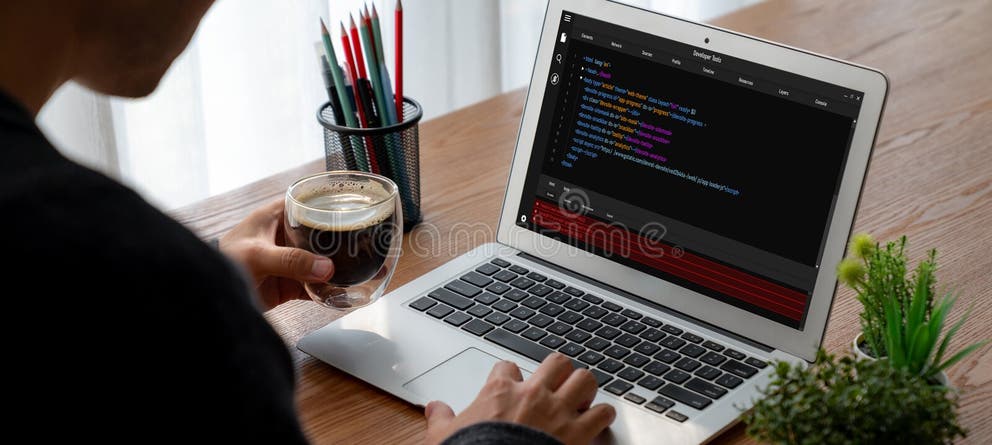 Software Development Programming on Computer Screen for Modish ...