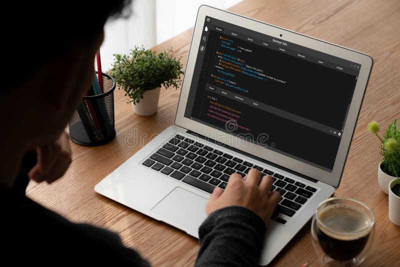 Software Development Programming on Computer Screen for Modish Application Stock Photo - Image ...