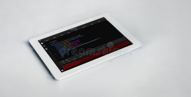 Software Development Programming on Computer Screen for Modish Application Stock Image - Image ...
