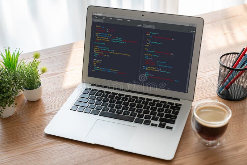 Software Development Programming on Computer Screen for Modish ...