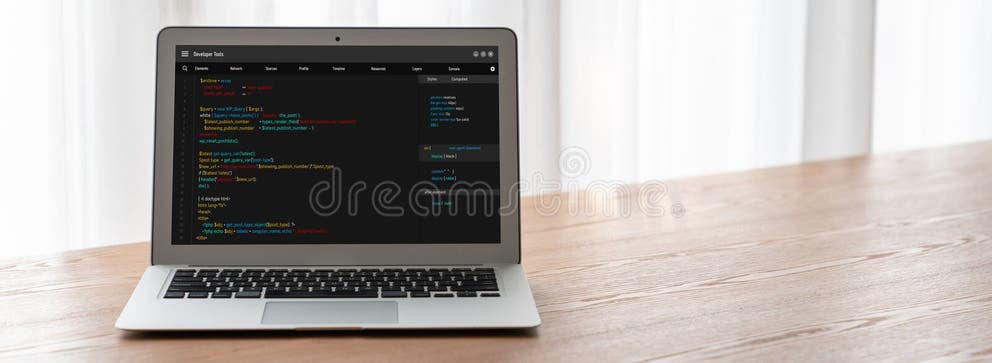Software Development Programming on Computer Screen for Modish Application Stock Photo - Image ...
