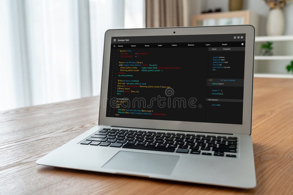 Software Development Programming on Computer Screen for Modish Application Stock Photo - Image ...
