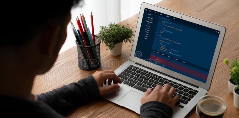 Software Development Programming on Computer Screen for Modish Application Stock Photo - Image ...