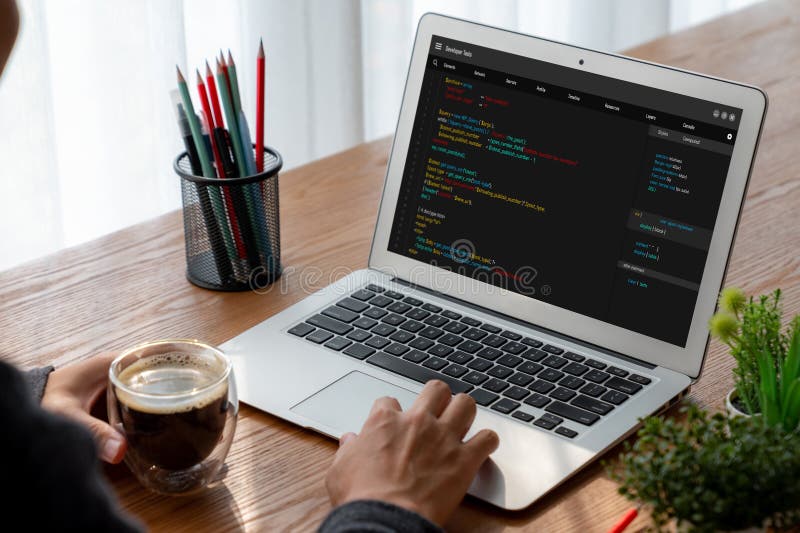 Software Development Programming on Computer Screen for Modish ...