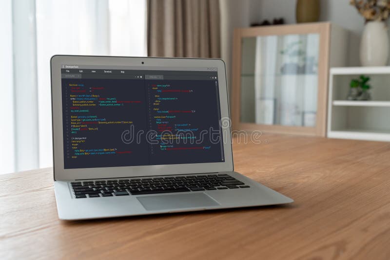 Software Development Programming on Computer Screen for Modish ...