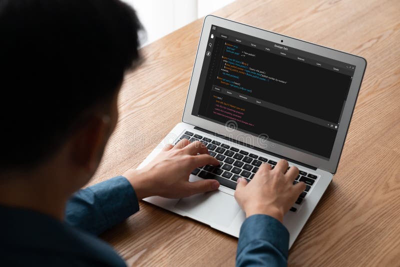 Software Development Programming On Computer Screen For Modish