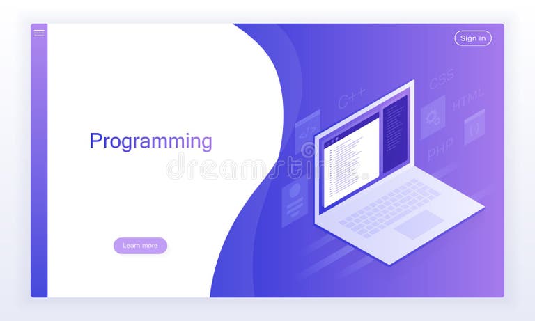 Software Development and Programming, Program Code on Laptop Screen, Big Data Processing. Modern ...