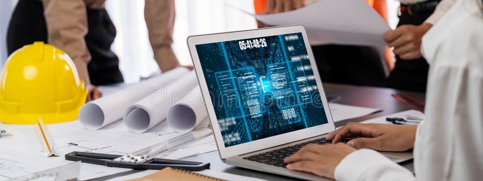 Software Development or Programming Work with Coding Screen Brisk Stock Image - Image of coding ...