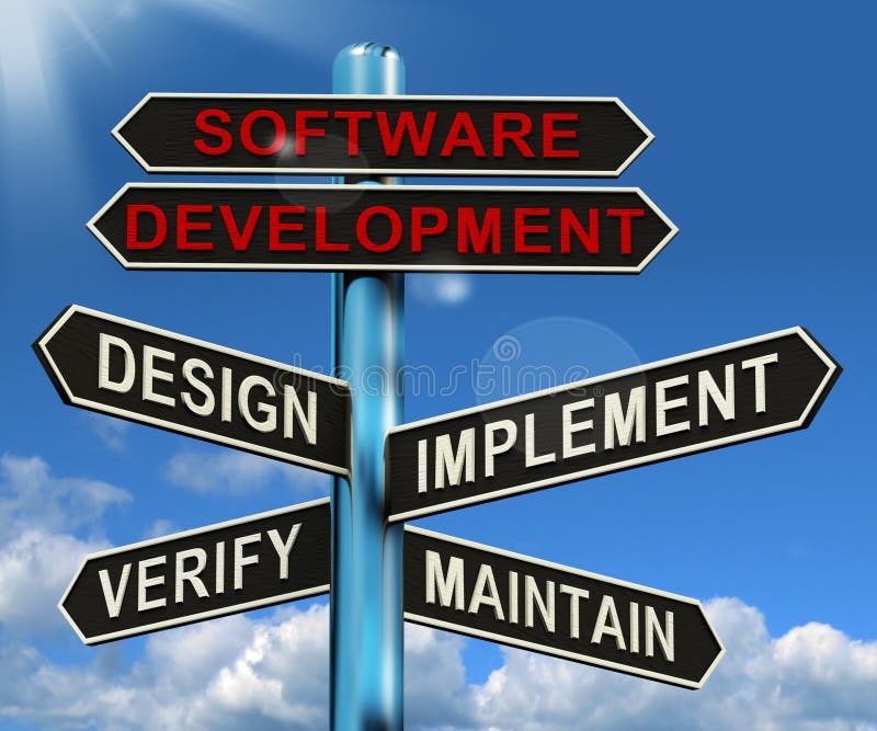Software Development Showing Design Stock Illustration - Illustration ...
