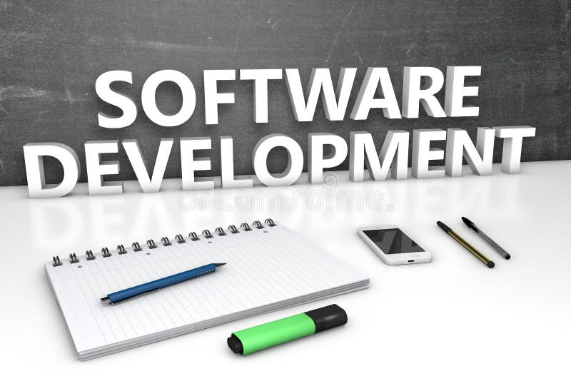 Software Development stock illustration. Illustration of rendering ...