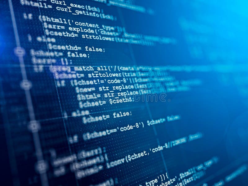 Software Development Source Code Computer Script Concept Programming Code Abstract Screen
