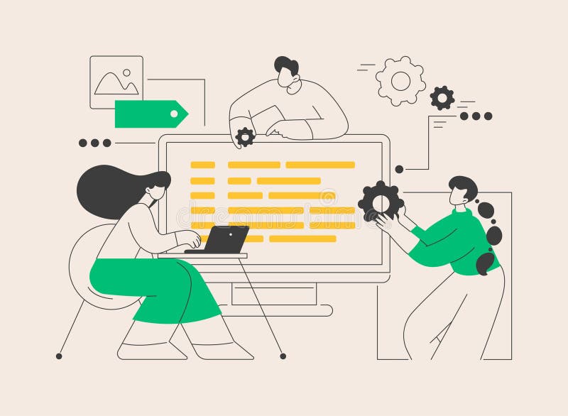 Software Development Team Abstract Concept Vector Illustration. Stock Vector - Illustration of ...