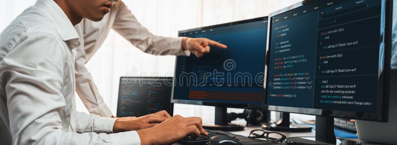 Programmer And Software Engineer Working In Tech Develop Company