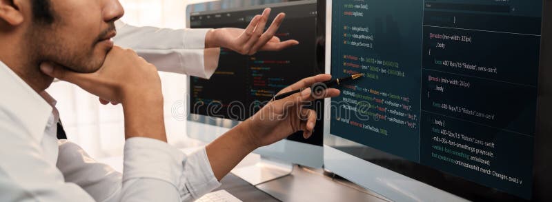 Programmer And Software Engineer Working In Tech Develop Company