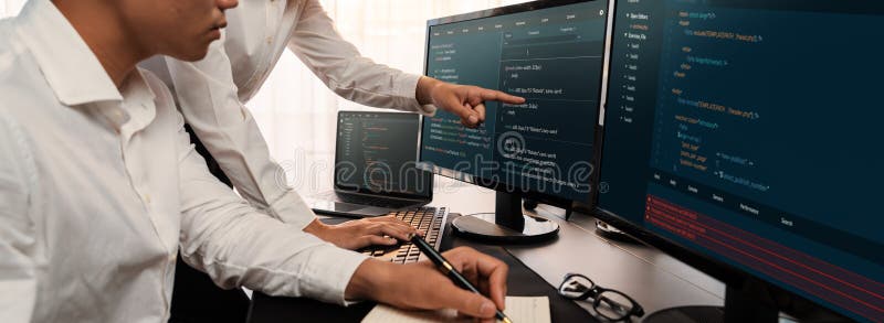 Programmer and Software Engineer Working in Tech Develop Company ...