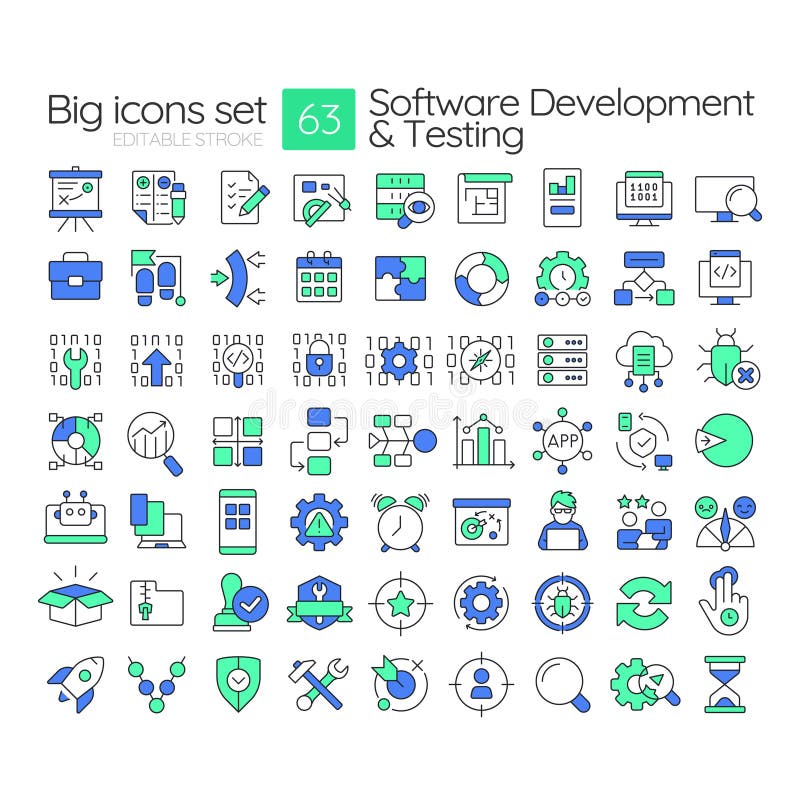 Software Icons Vector Set Stock Illustrations – 54,669 Software Icons ...