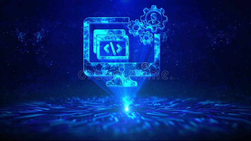 Software Development Text Future Digital Technology Ai Cyber Space Deep ...