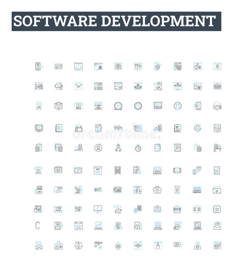 Cloud Development Vector Line Icons Set. Cloud, Development, Platform ... Cloud Development Vector Line Icons Set. Cloud, Development, Platform ...